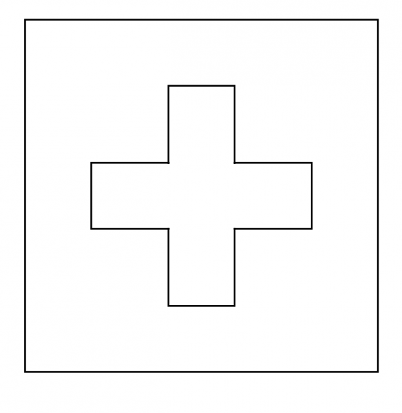 Flag of Switzerland (Pantone) coloring page - ColouringPages