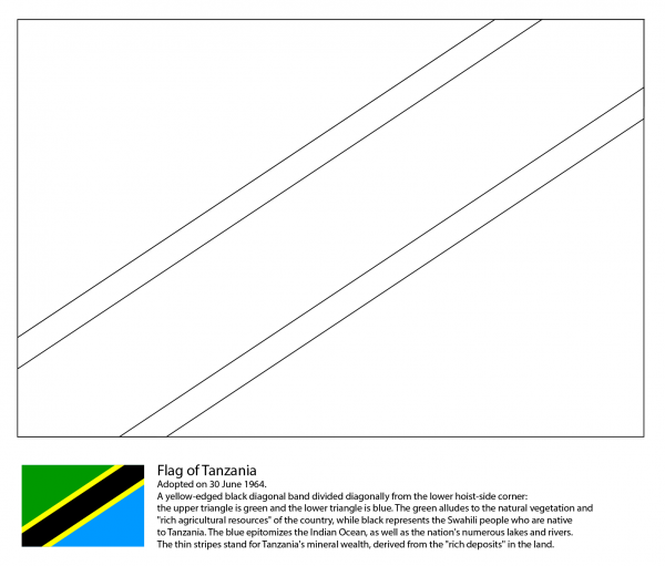 Flag of Tanzania coloring page - ColouringPages