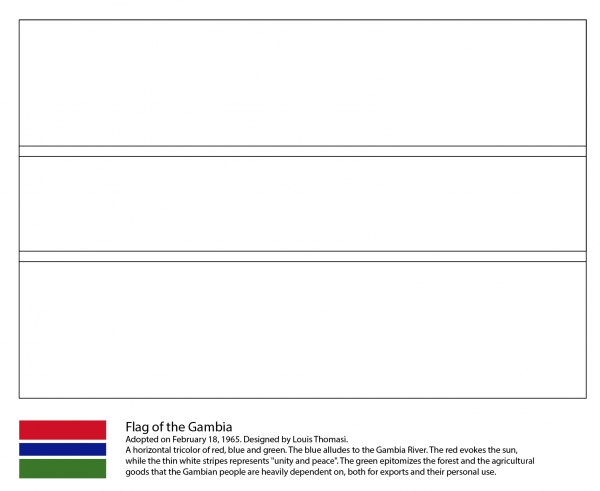 Flag of The Gambia coloring page - ColouringPages
