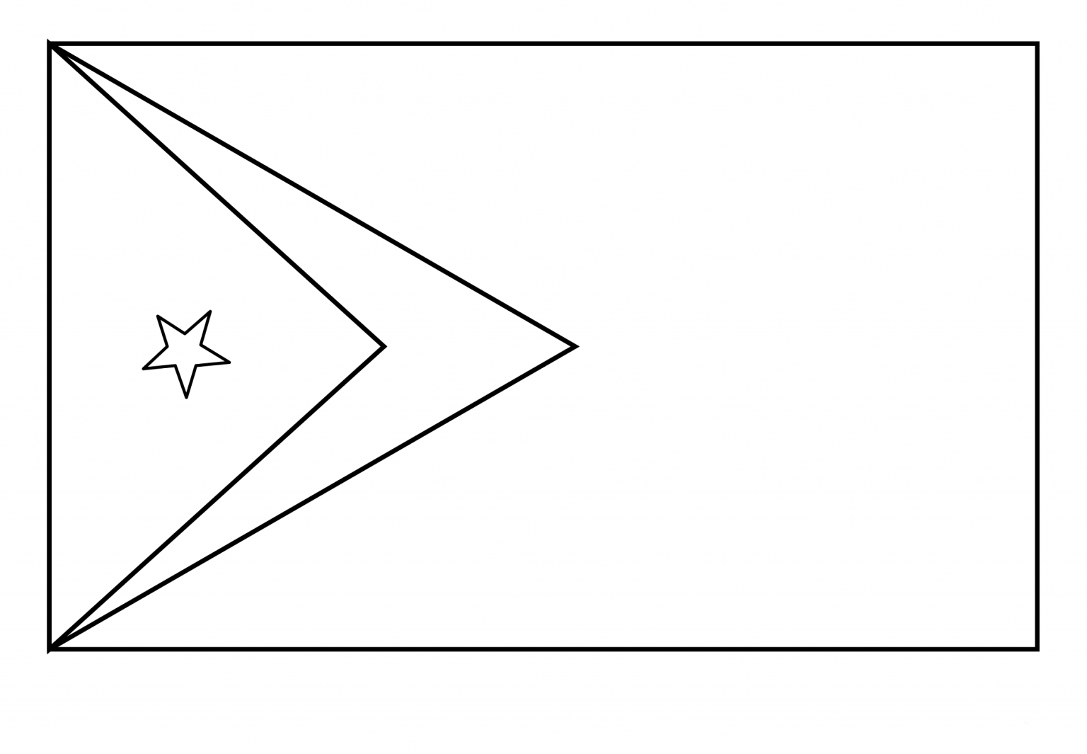 Flag of Timor Leste Emoji coloring page - ColouringPages