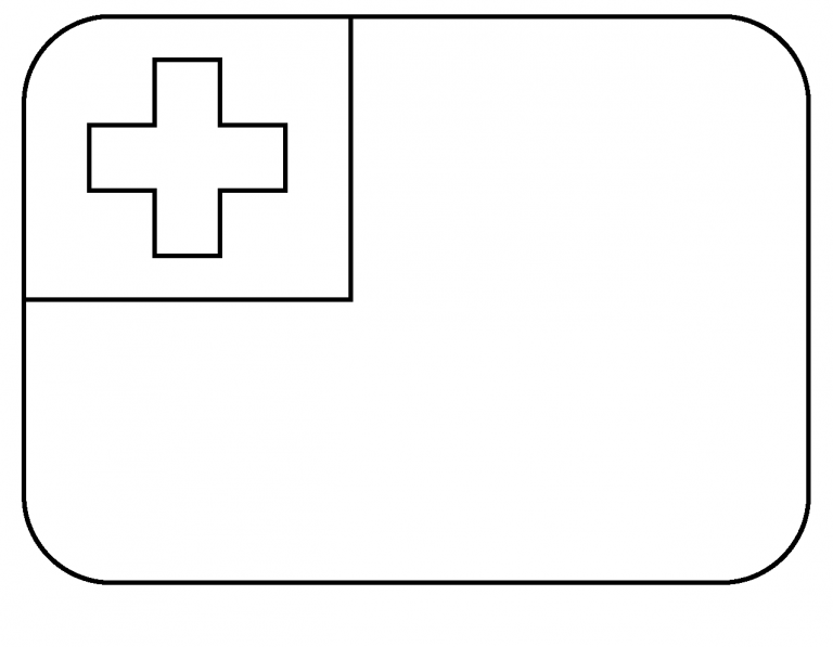 Flag of Tonga Emoji coloring page - ColouringPages