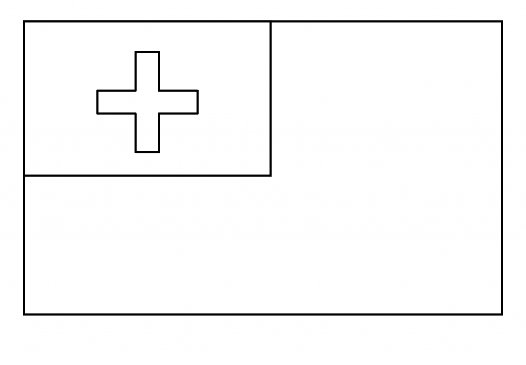 Flag of Tonga Emoji coloring page - ColouringPages