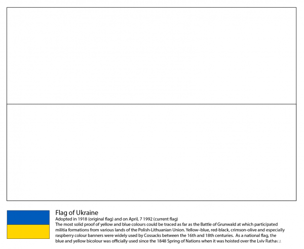 Flag of Ukraine coloring page - ColouringPages