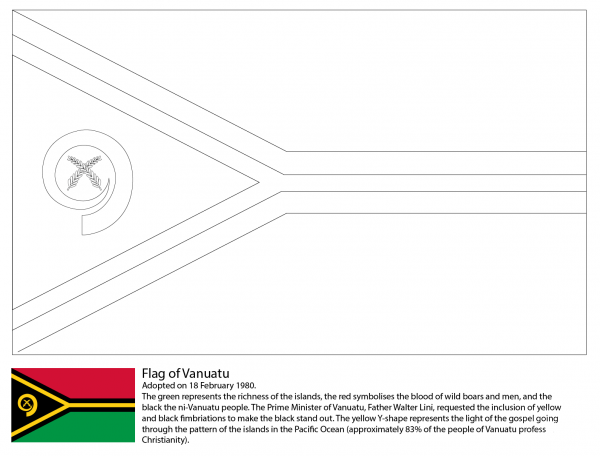 Flag of Vanuatu coloring page - ColouringPages