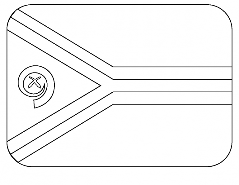 Flag of Vanuatu Emoji coloring page - ColouringPages