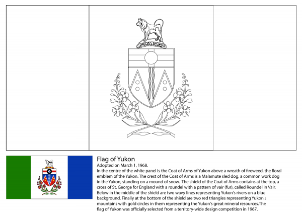 Flag of Yukon coloring page - ColouringPages