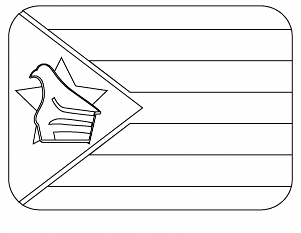 Flag of Zimbabwe Emoji coloring page - ColouringPages