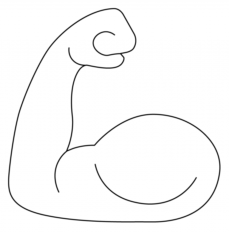 Flexed Biceps Emoji coloring page - ColouringPages