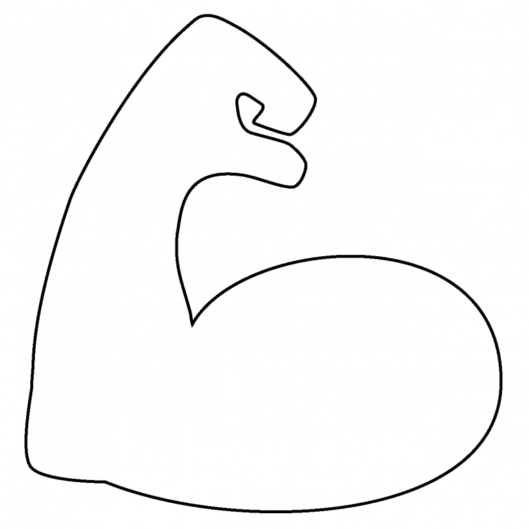 Flexed Biceps Emoji coloring page - ColouringPages