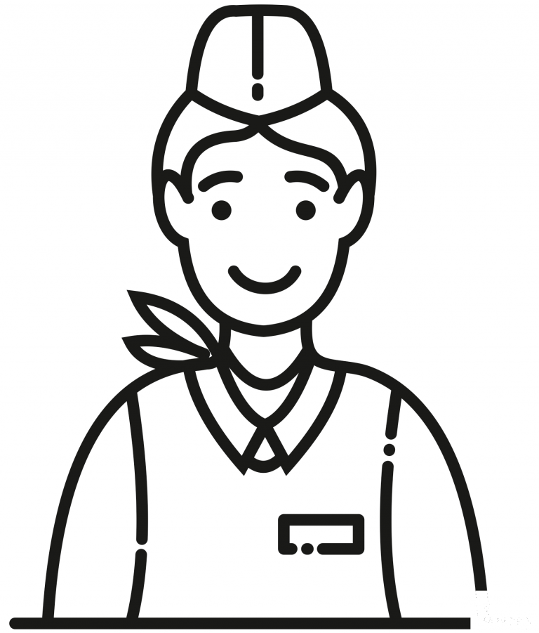 Flight Attendant coloring page - ColouringPages