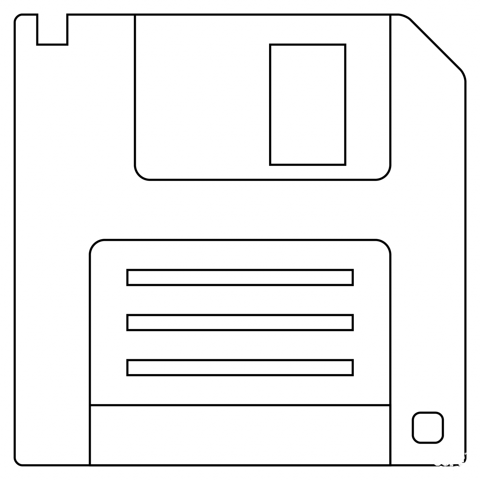 Floppy Disk coloring page - ColouringPages