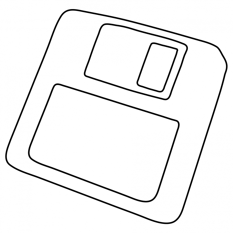 Floppy Disk Emoji coloring page - ColouringPages
