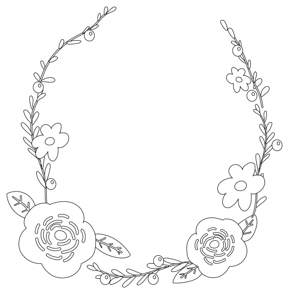 Floral Border coloring page - ColouringPages