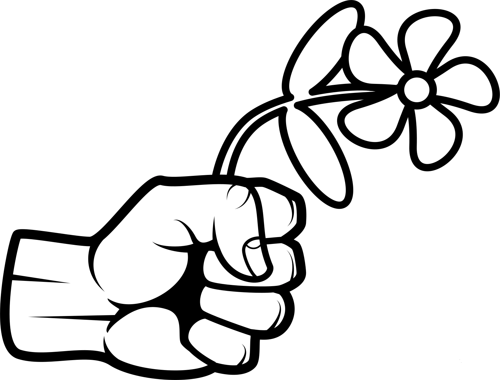 Flower Fist coloring page - ColouringPages