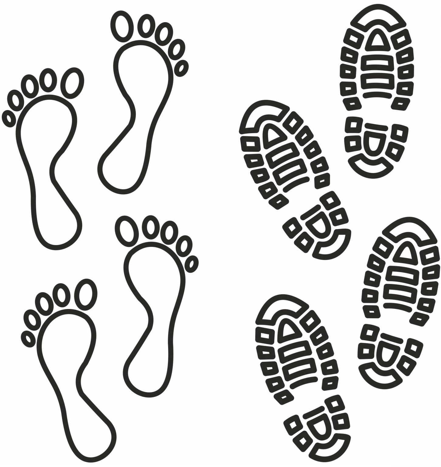 Footsteps coloring page - ColouringPages