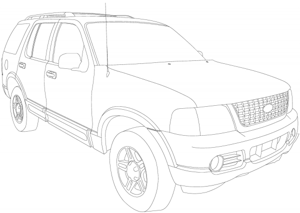 Ford Explorer 2002-2005 coloring page - ColouringPages