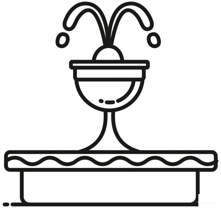 Fountain coloring page - ColouringPages