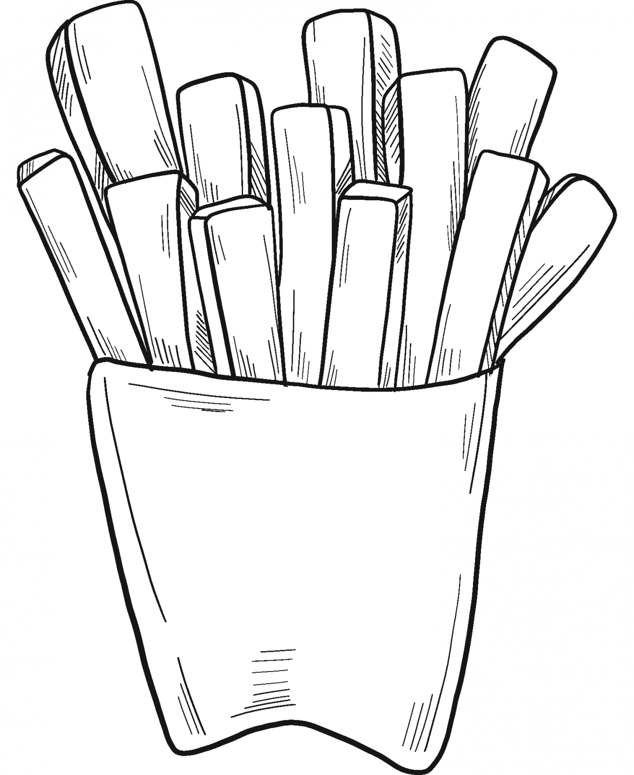 French Fries coloring page - ColouringPages