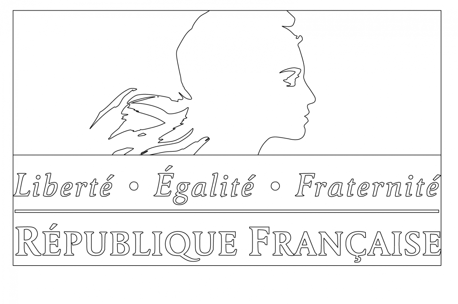 French Government Logo coloring page - ColouringPages