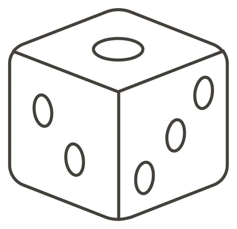 Game Dice coloring page - ColouringPages