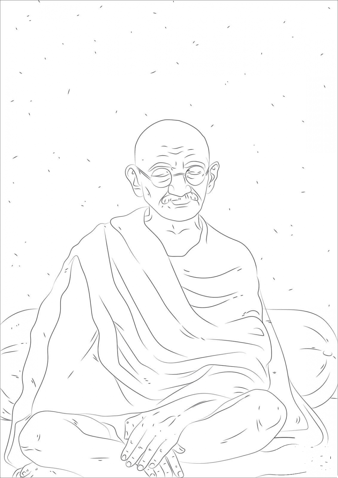 Gandhi coloring page - ColouringPages