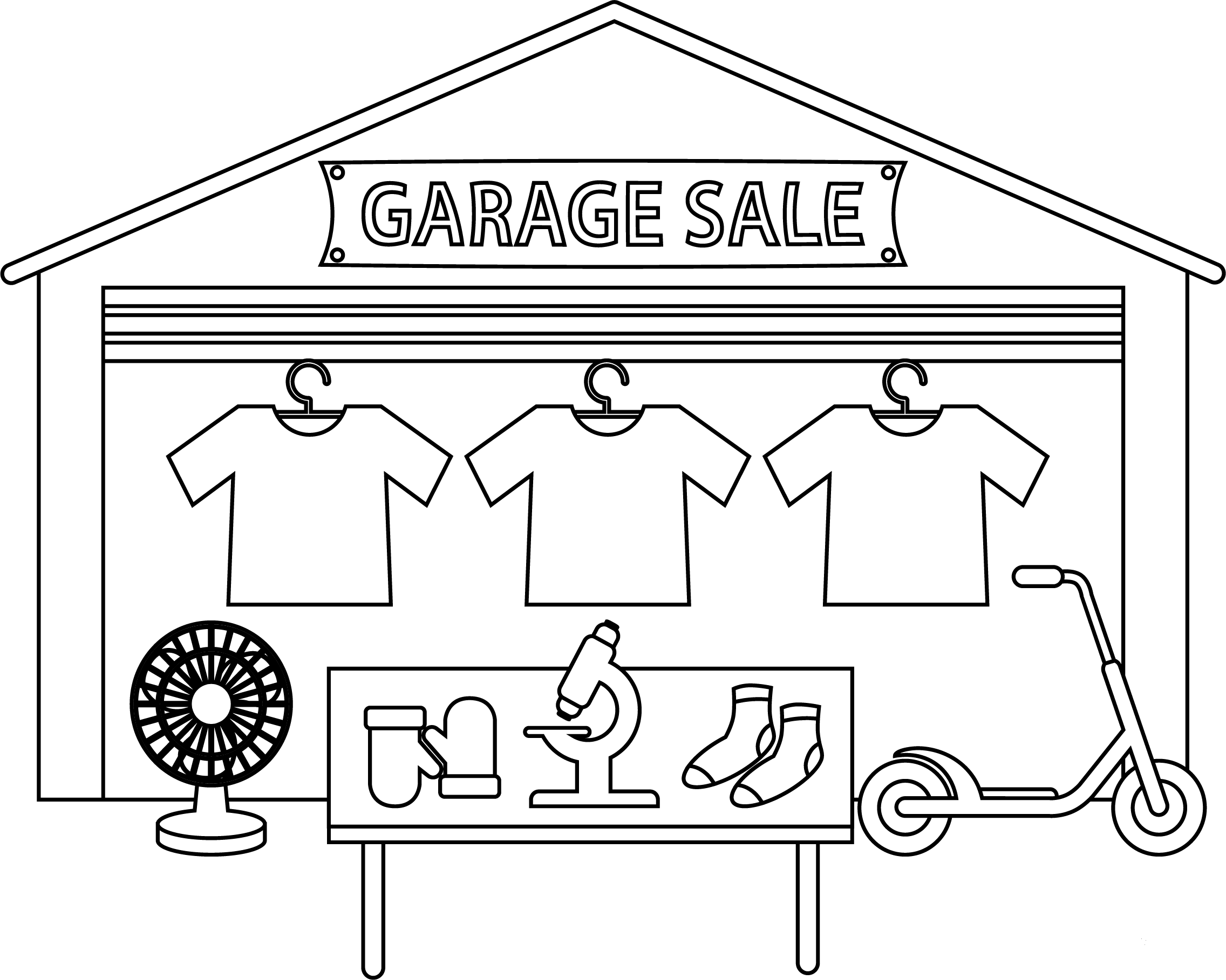 Garage Sale coloring page - ColouringPages
