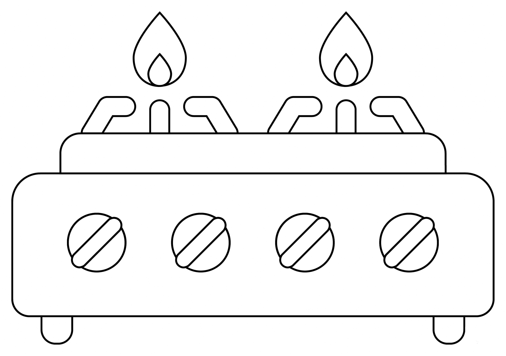Gas Stove coloring page - ColouringPages