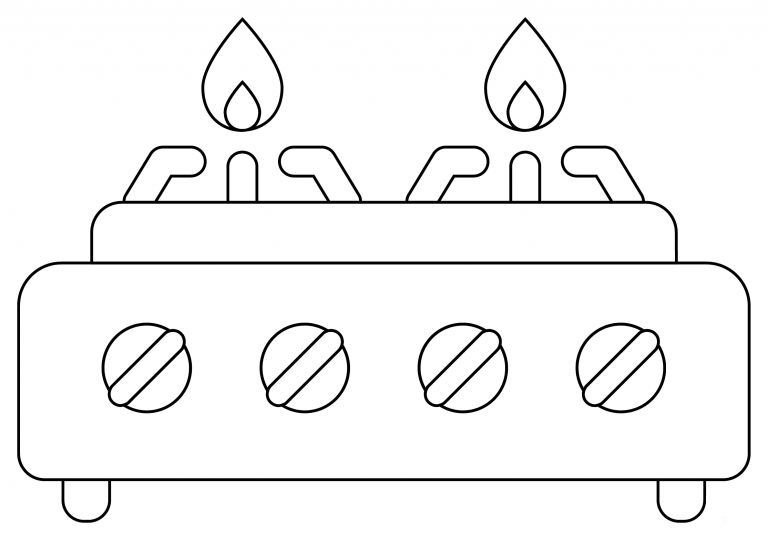 Gas Stove coloring page - ColouringPages
