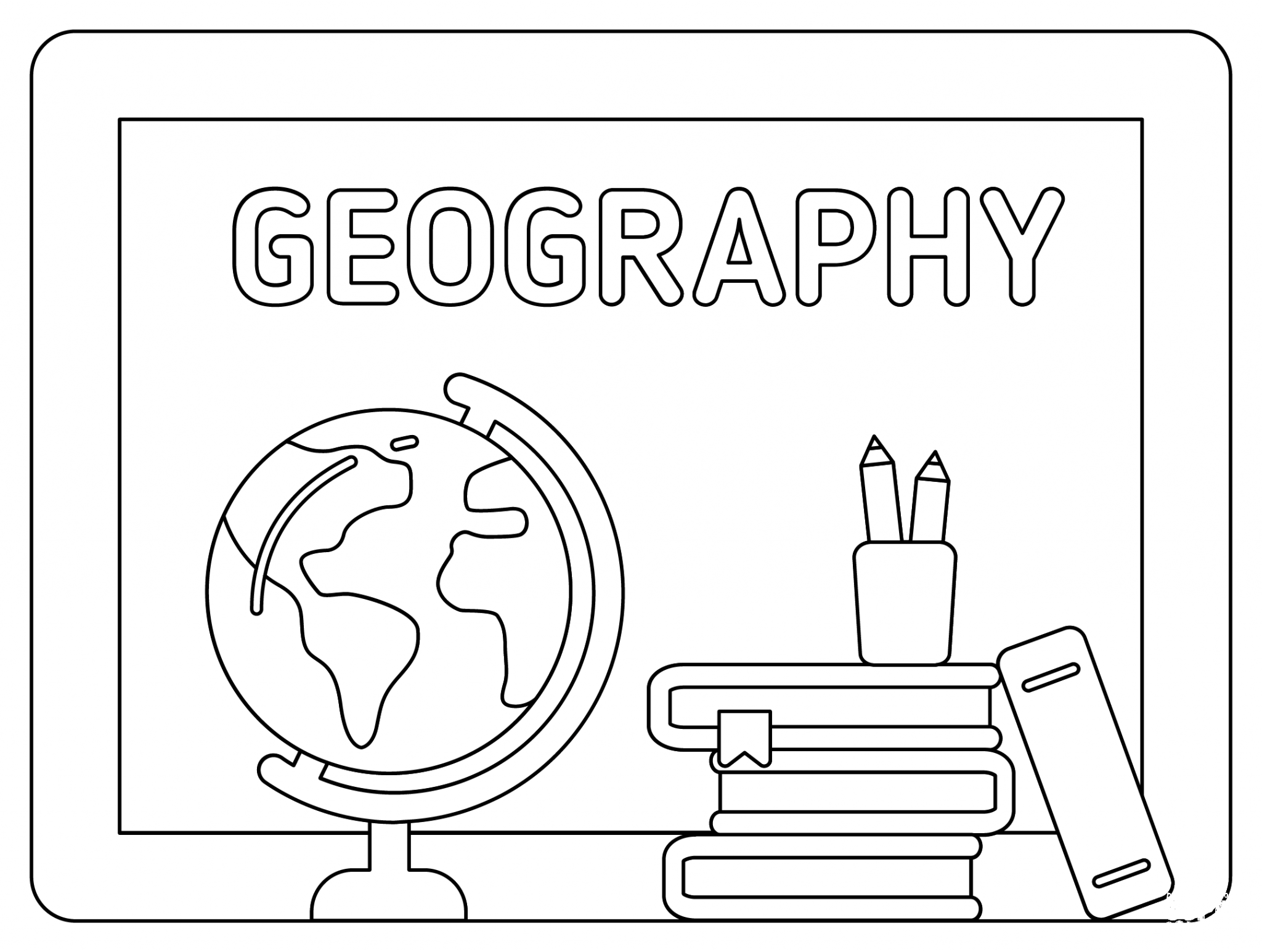 Geography Class coloring page - ColouringPages