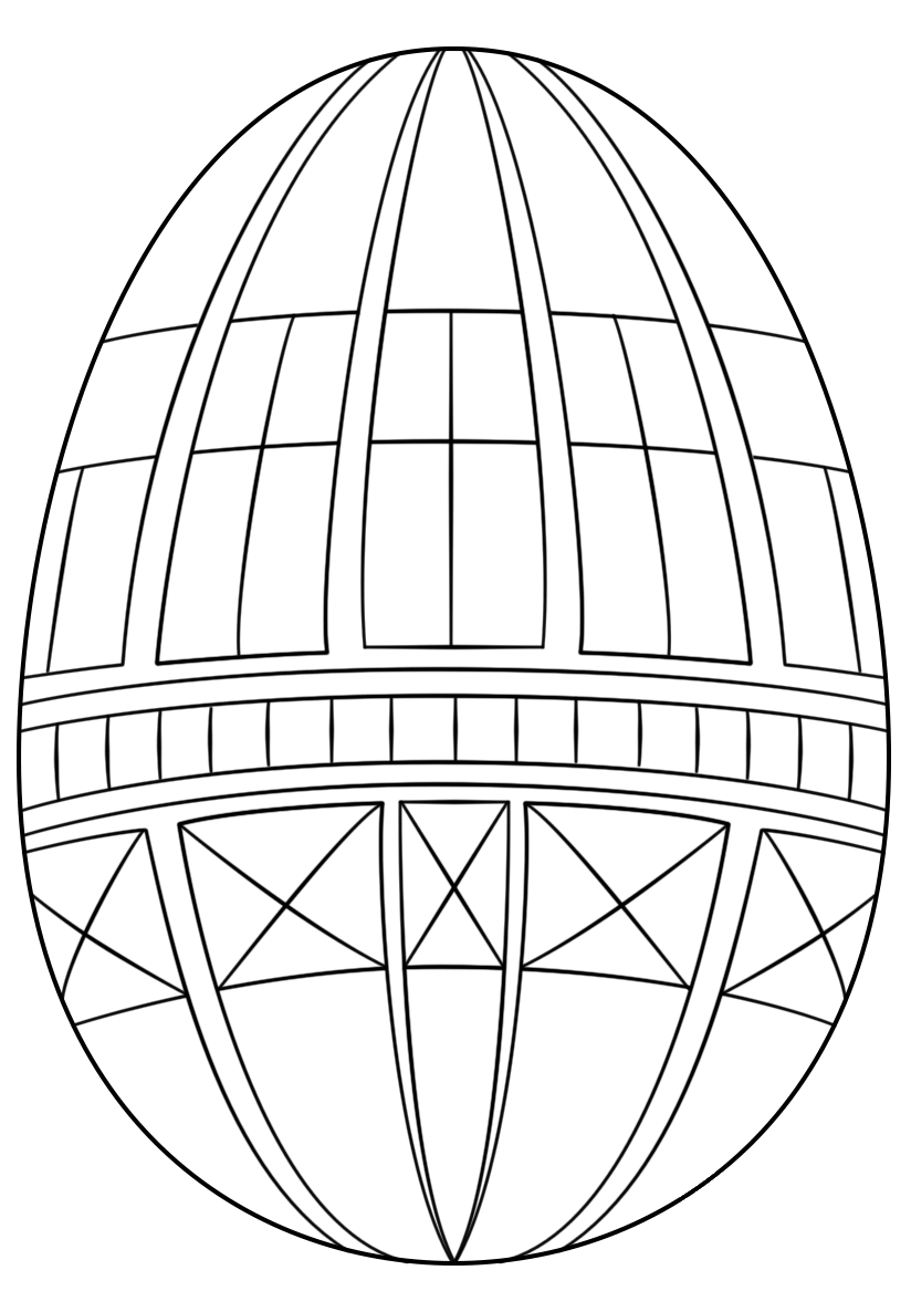 Geometric Easter Egg coloring page - ColouringPages