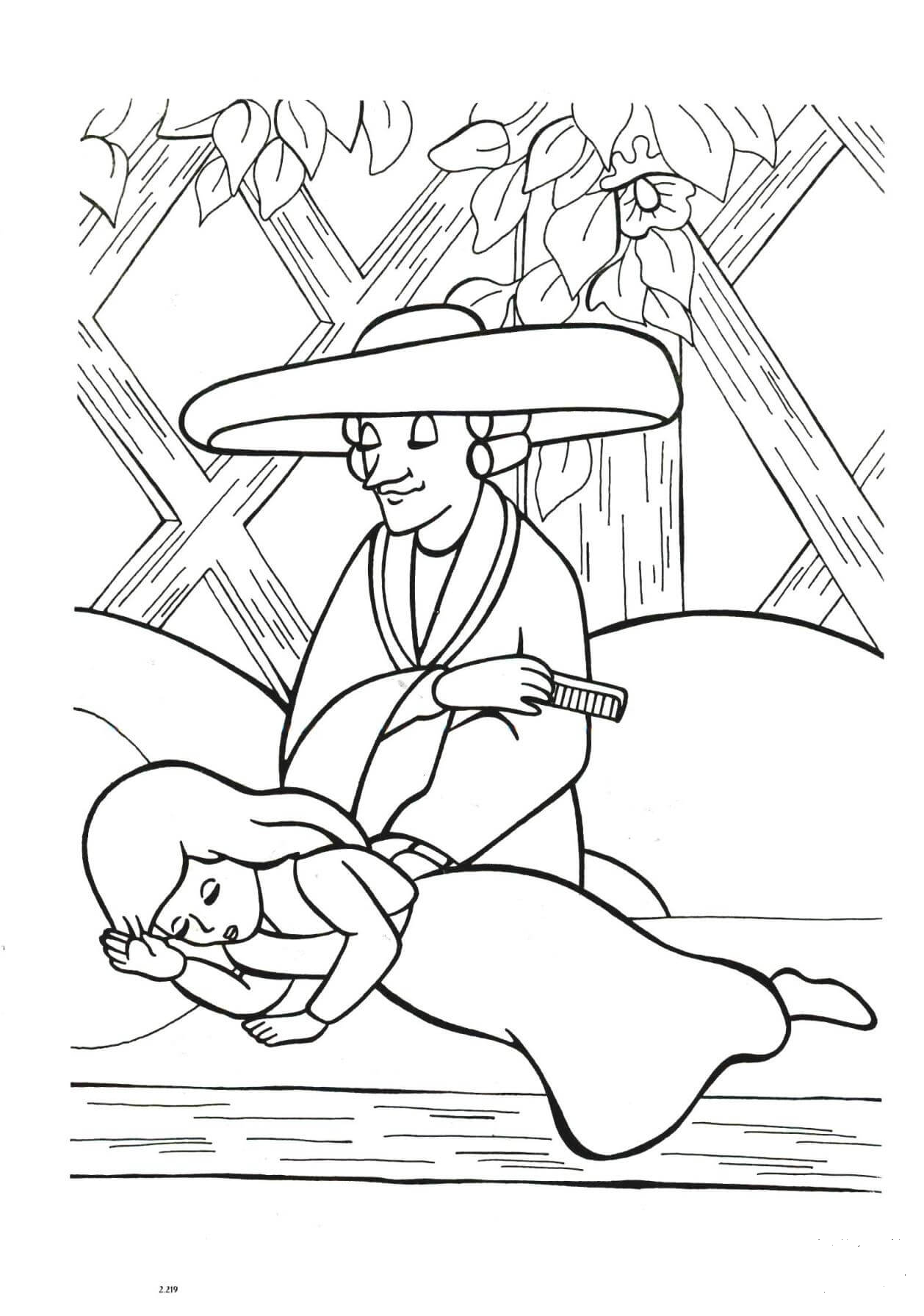 Gerda Is Sleeping Peacefully coloring page - ColouringPages