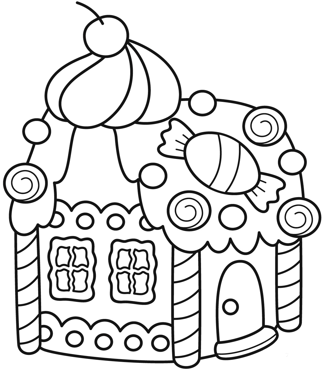 Gingerbread House coloring page - ColouringPages