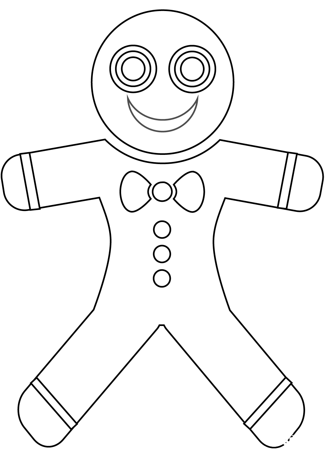 Gingerbread Man Coloring Page ColouringPages