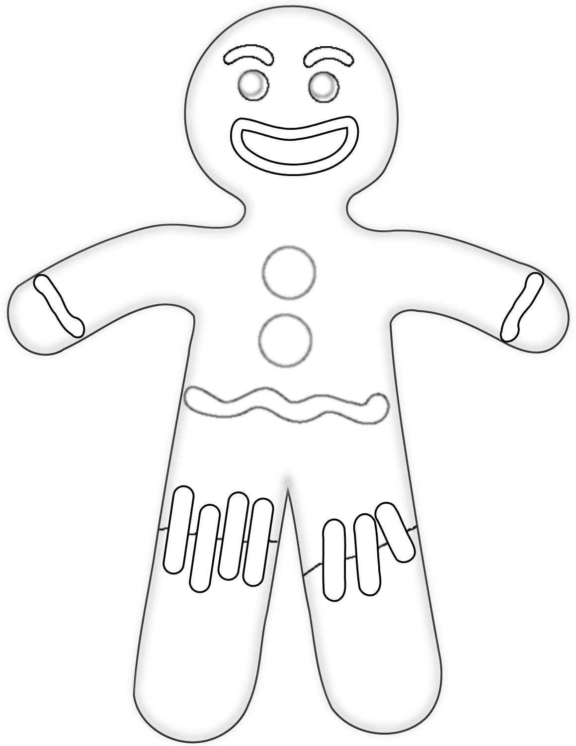 Gingerbread Man Coloring Page ColouringPages