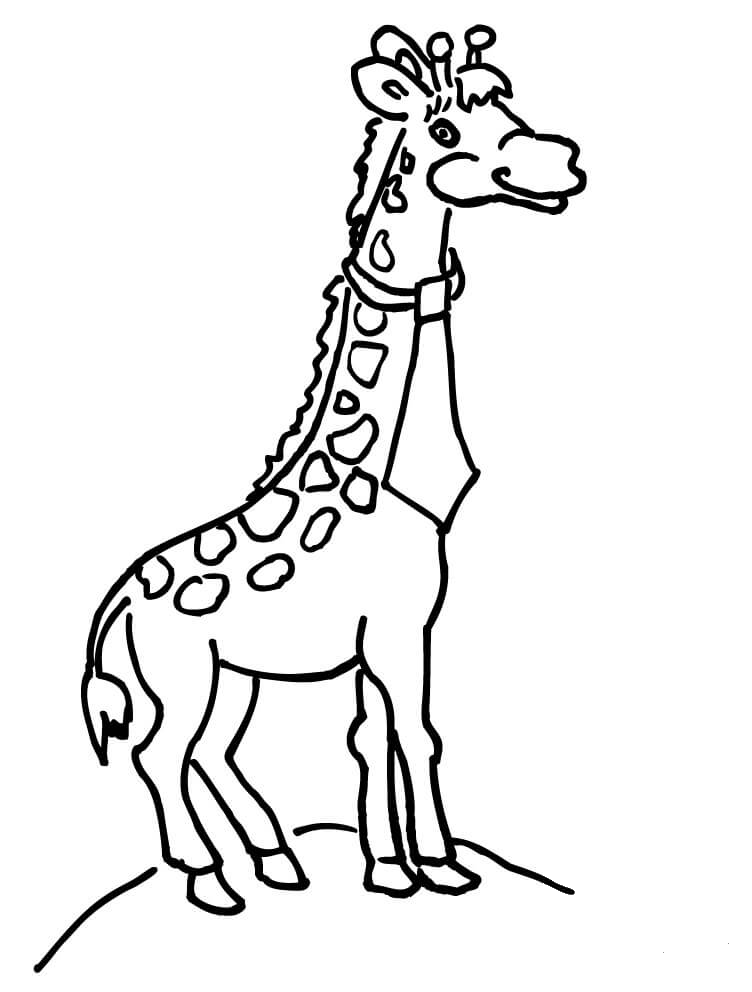 Giraffe with Necktie coloring page - ColouringPages
