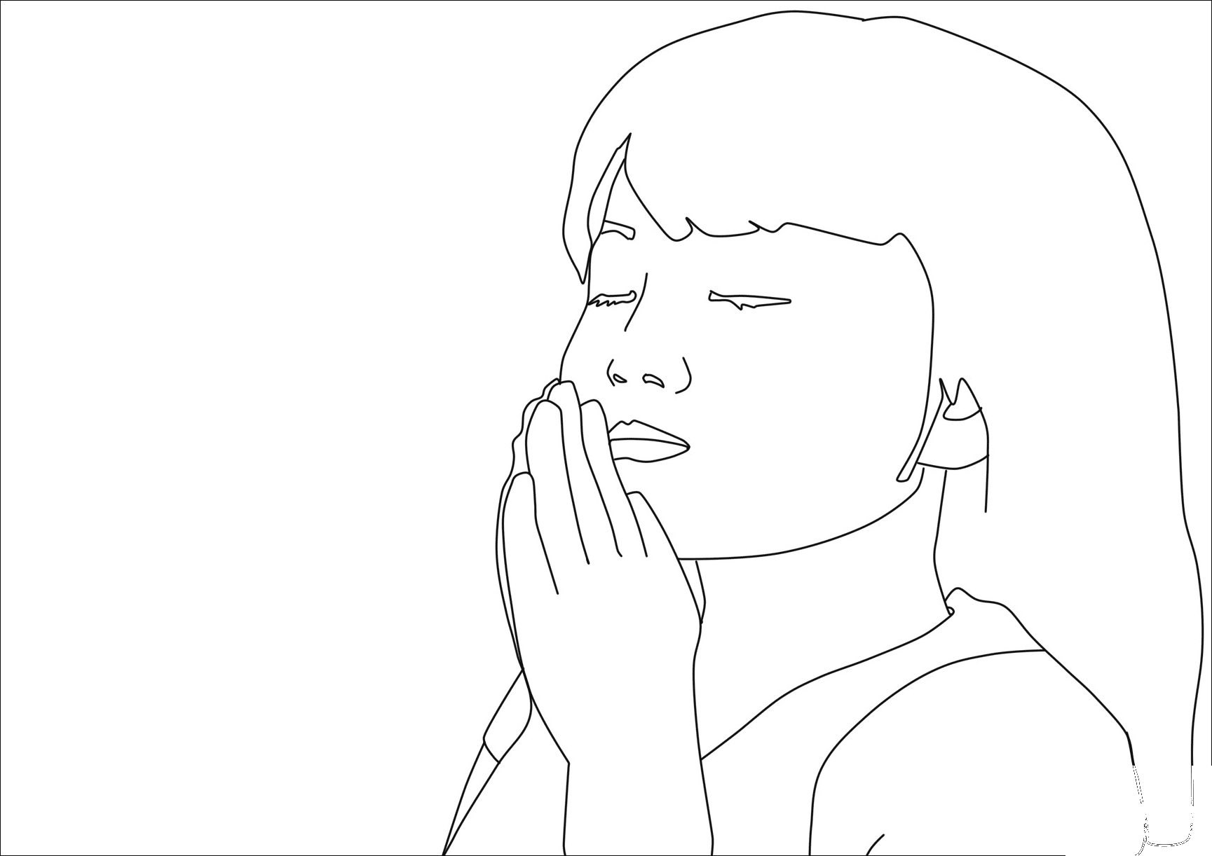 Girl Prayer coloring page - ColouringPages