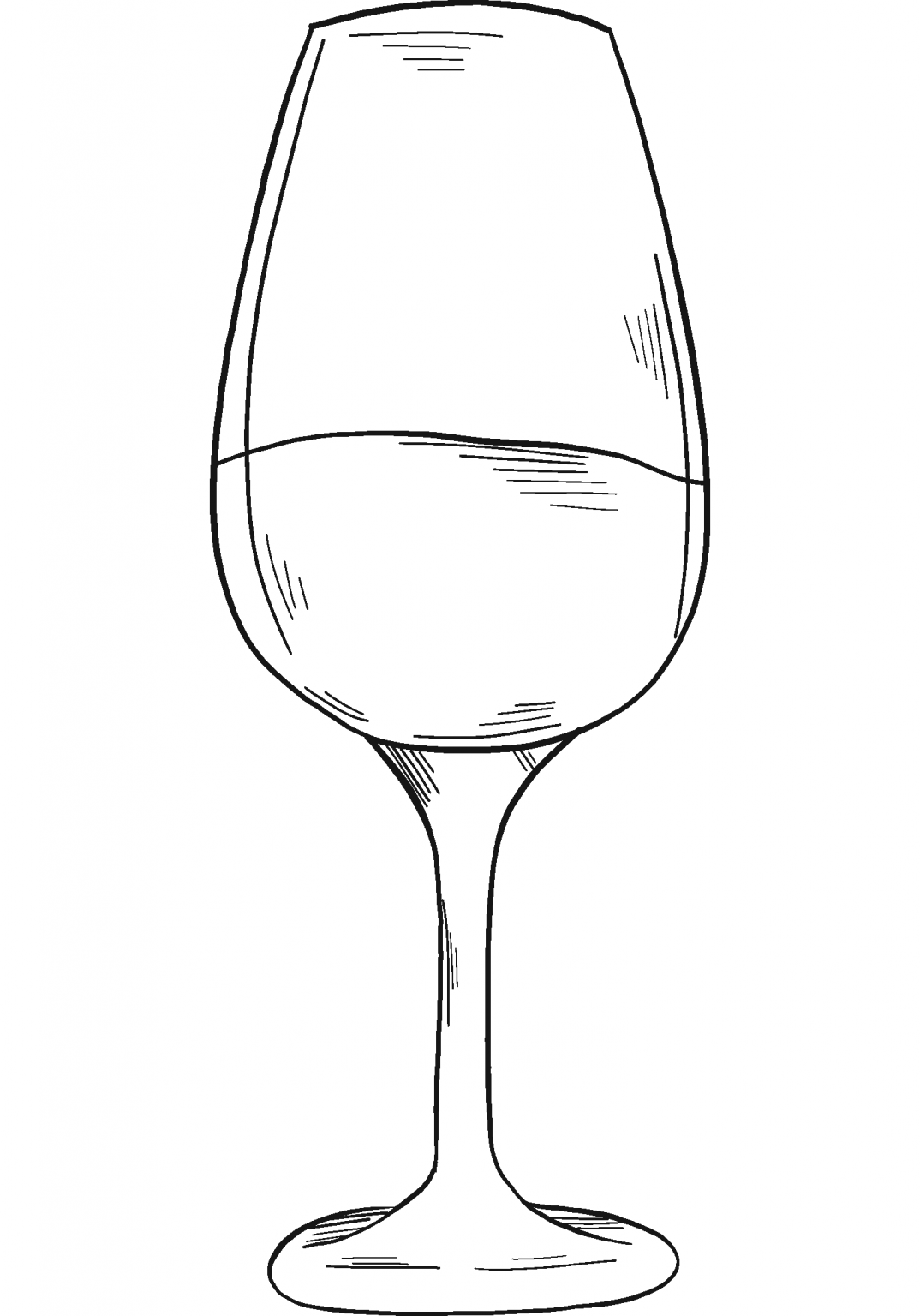 Glass of Wine coloring page - ColouringPages