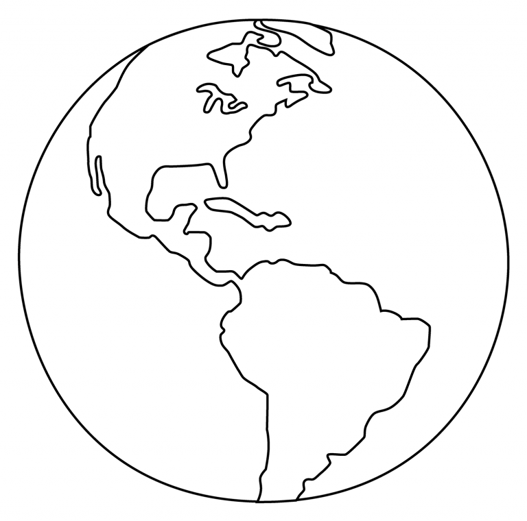 Globe Showing Americas Emoji coloring page - ColouringPages