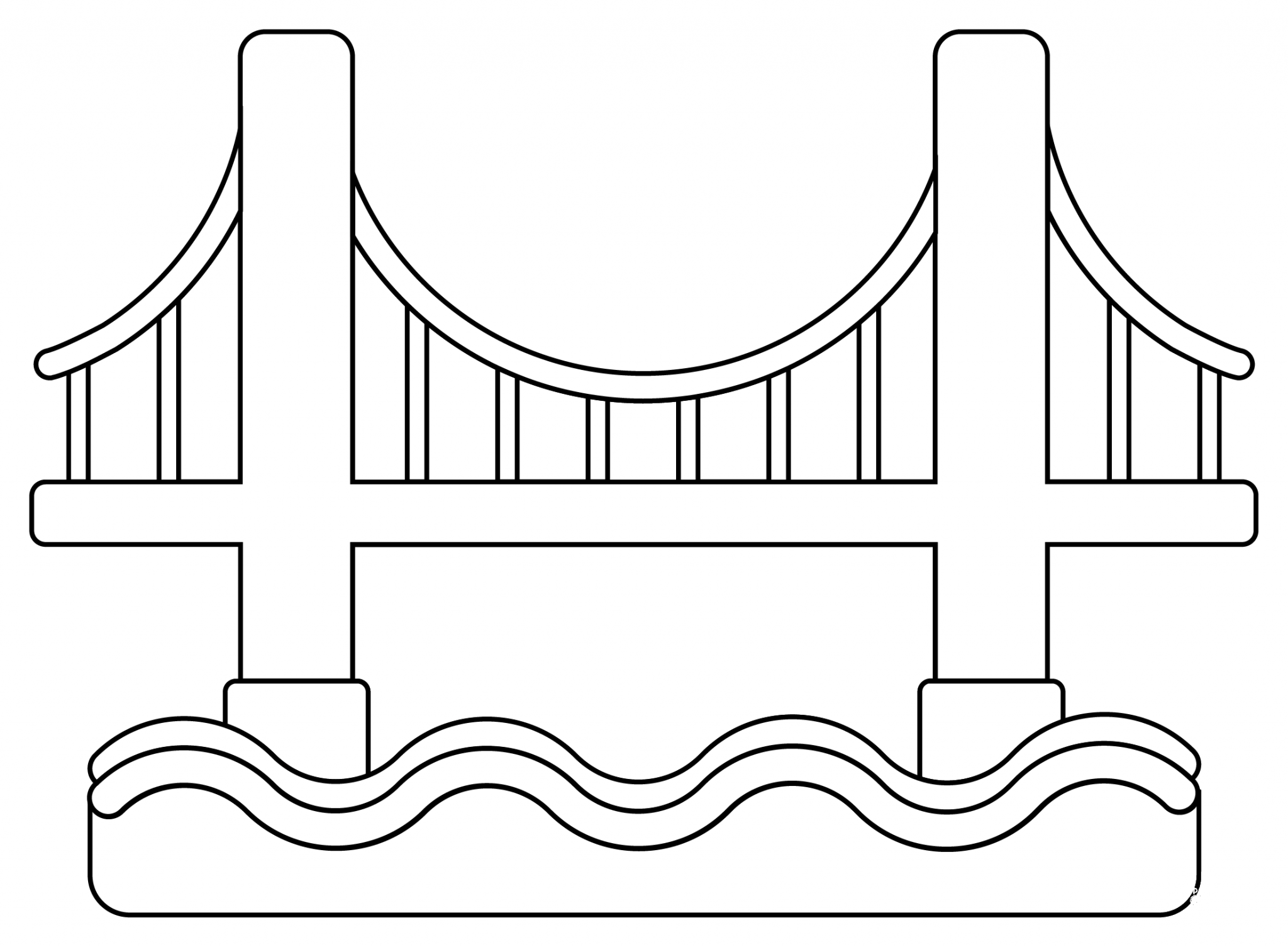 Golden Gate Bridge coloring page - ColouringPages