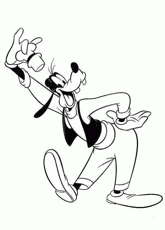 Goofy Doffs His Cap coloring page - ColouringPages