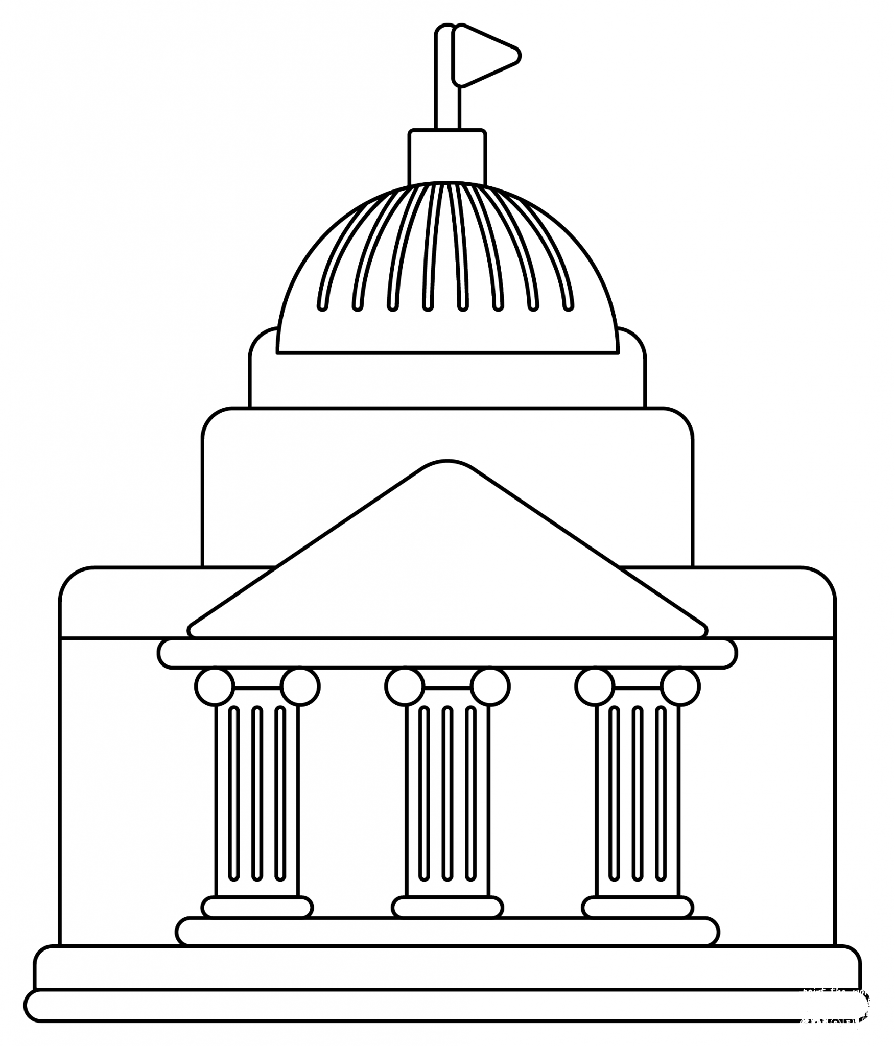 Government Building coloring page - ColouringPages