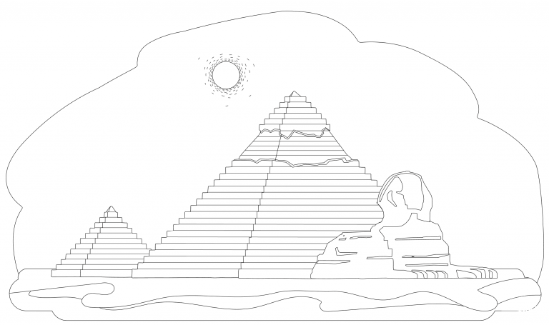 Great Pyramid of Giza coloring page - ColouringPages