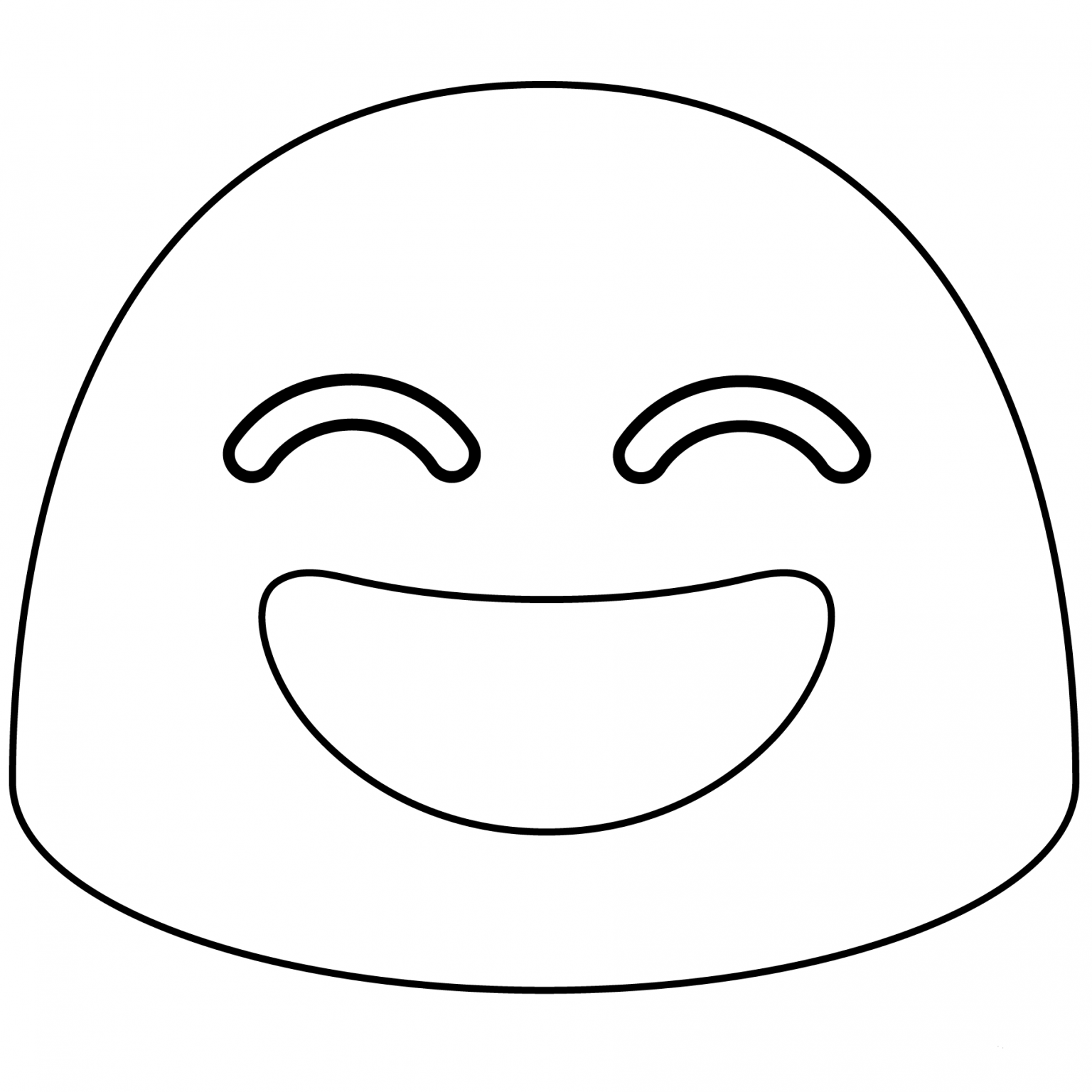 Grinning Face with Smiling Eyes Emoji coloring page - ColouringPages