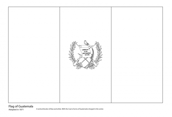 Guatemala Flag coloring page - ColouringPages