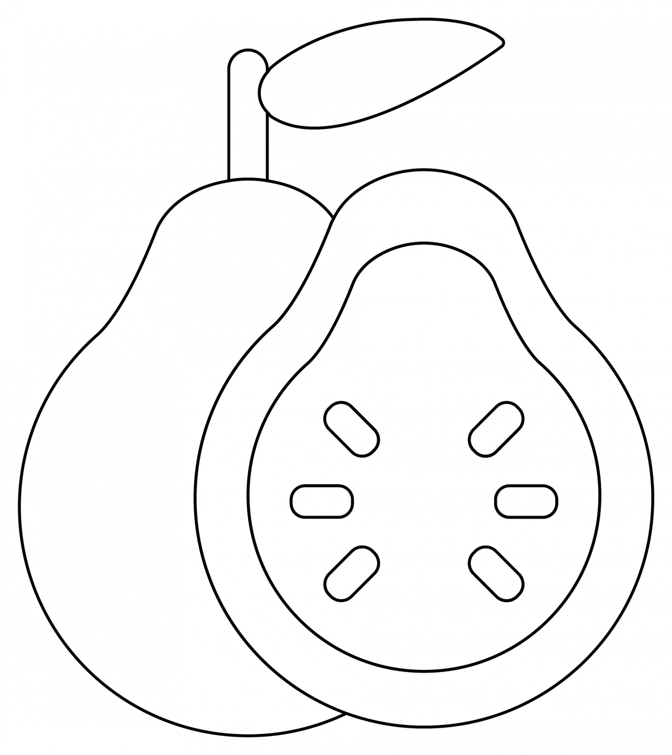 Guava coloring page - ColouringPages