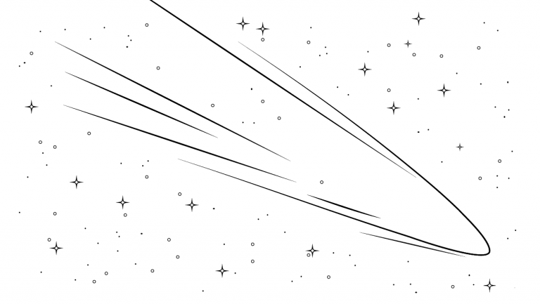 Haley's Comet coloring page - ColouringPages
