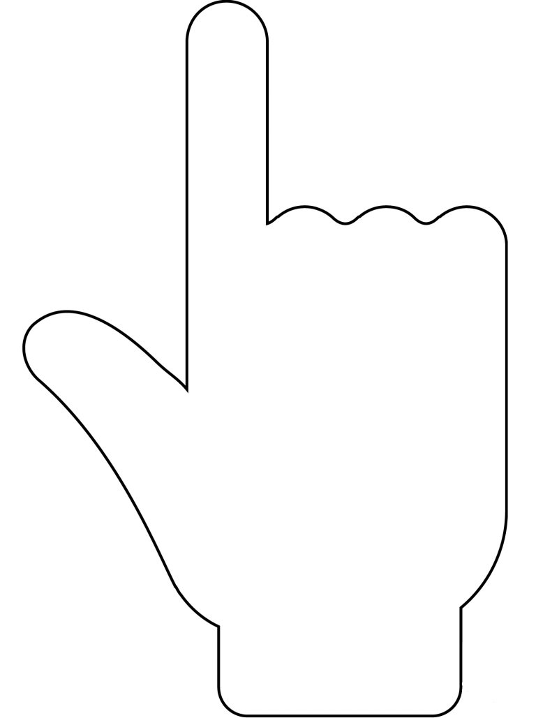 Hand Pointing Up Emoji coloring page - ColouringPages
