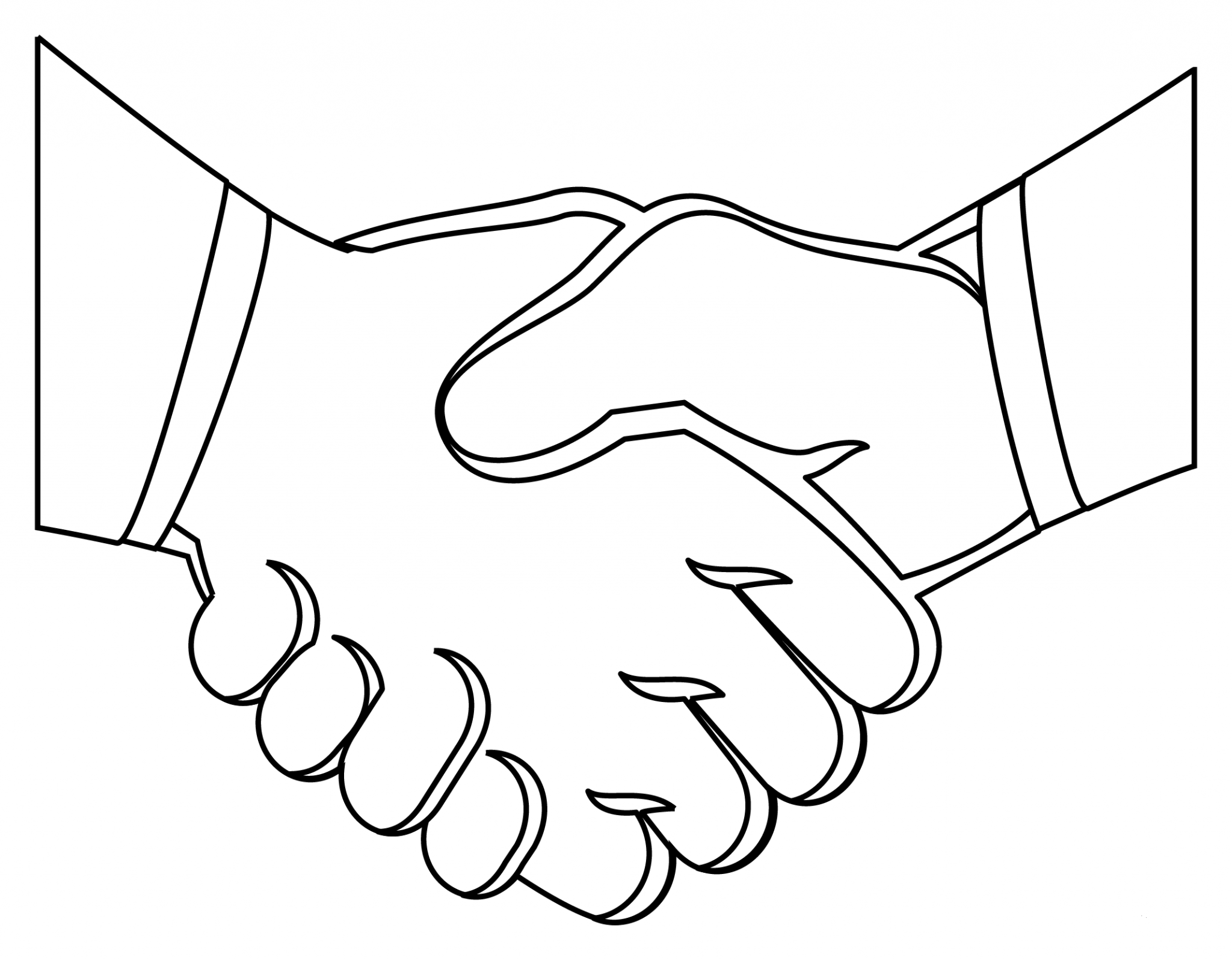 Handshake coloring page - ColouringPages