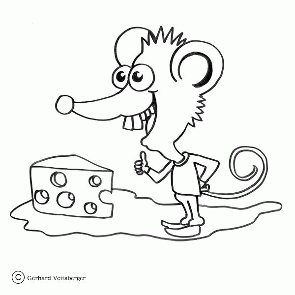 Happy Little Mouse coloring page - ColouringPages