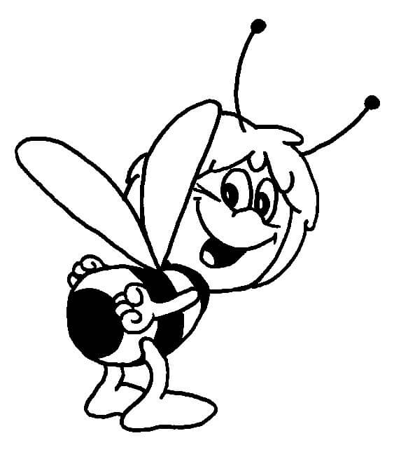 Happy Maya coloring page - ColouringPages